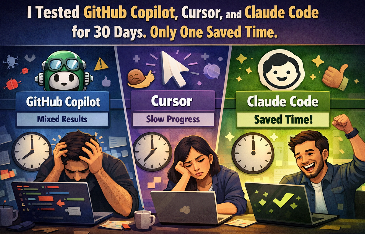 I Tested GitHub Copilot, Cursor, and Claude Code for 30 Days. Only One ...