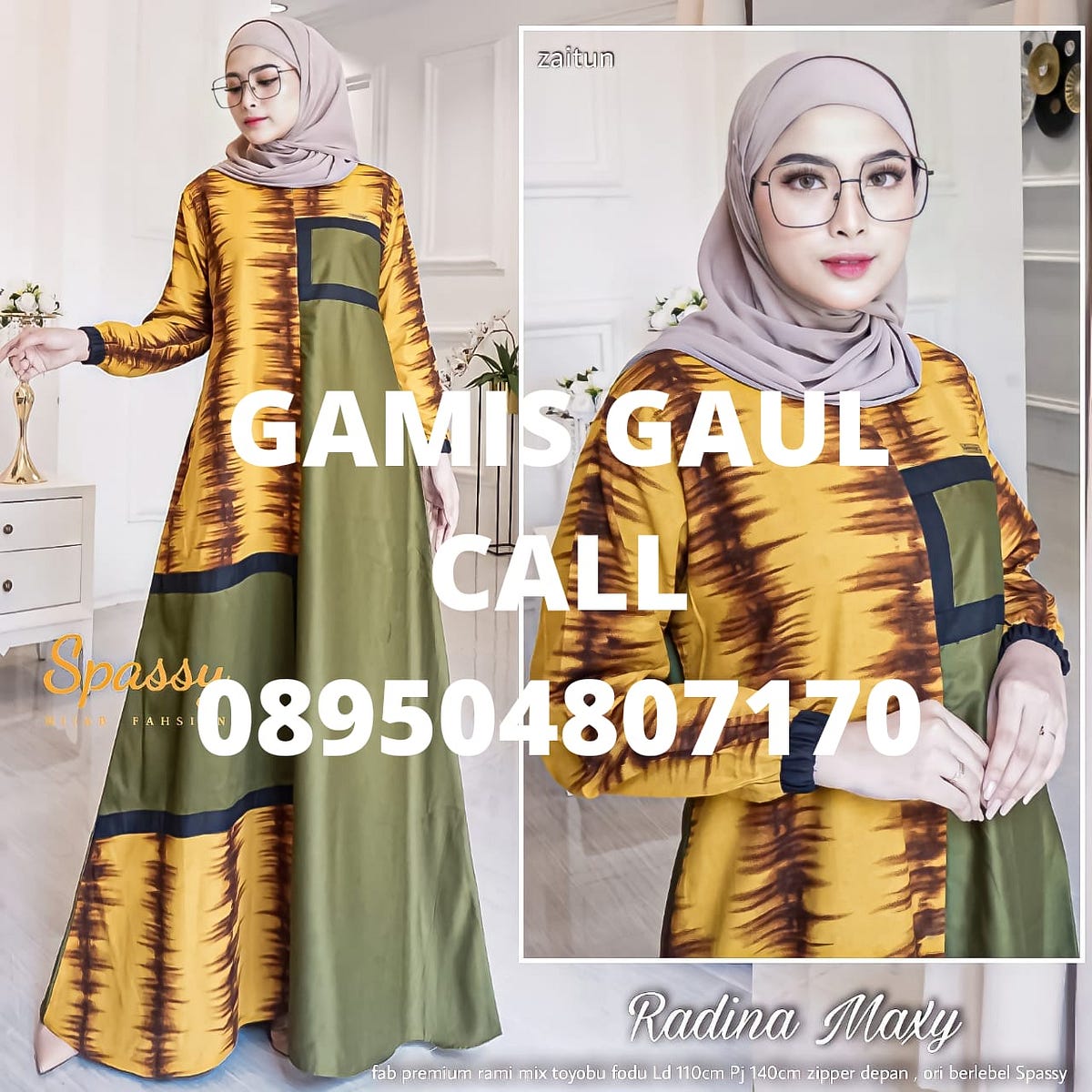GAMIS PREMIUM RAFANI,Call 0895–0480–7170,Gamis Gaul Aden - Agen Mukena ...