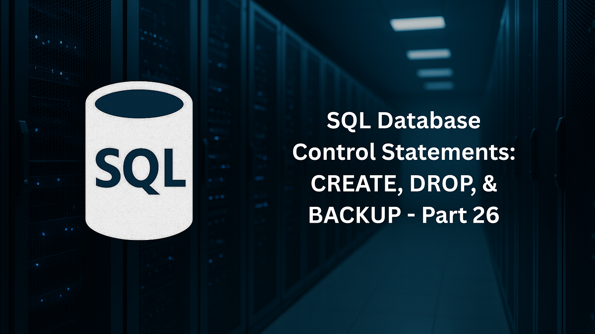 SQL Database Control Statements: CREATE, DROP, & BACKUP | by codingsprints | JavaScript in Plain ...