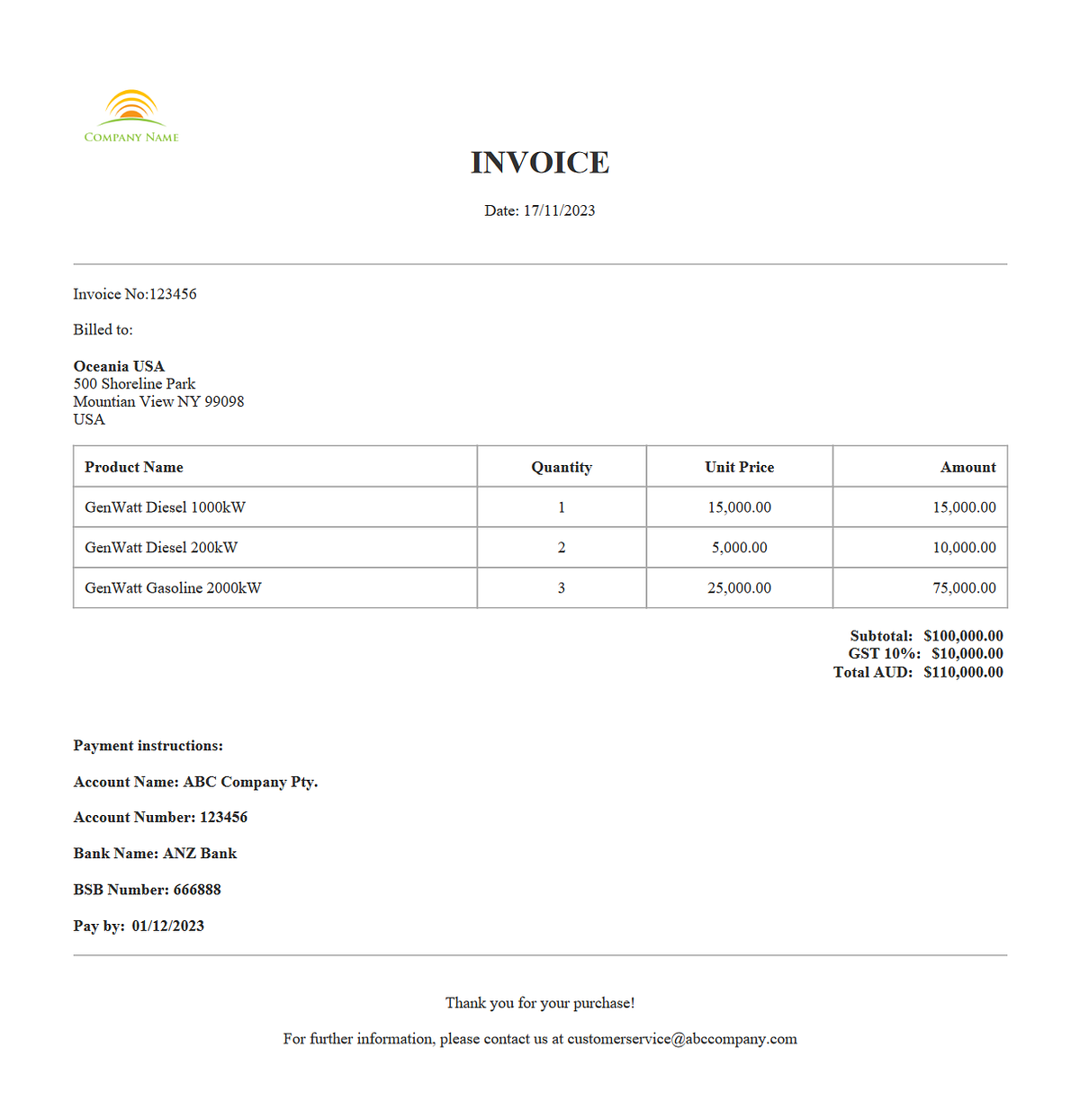 Create an Invoice Template from Visualforce Page - My Dao - Medium