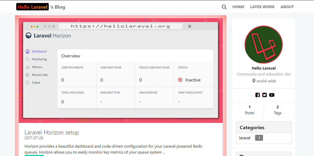 Hello Laravel Blog. Today hello laravel has published blog… | by Mostafa Kamal | Hello Laravel ...