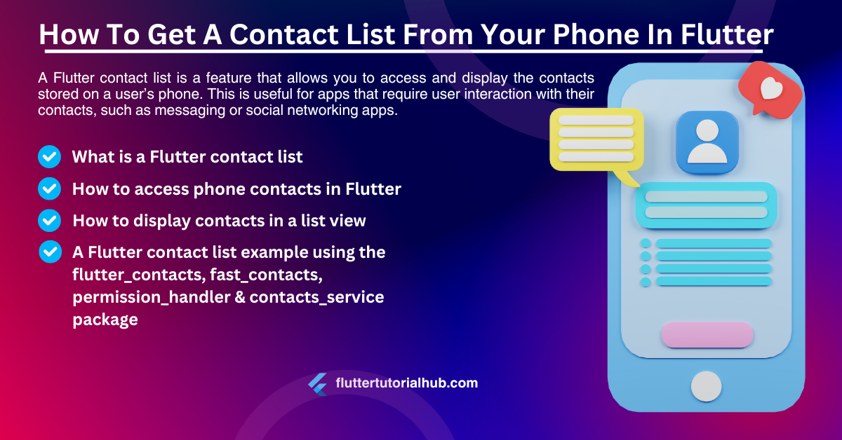Flutter Contact List: Read and Write Contacts From Phone | by Jignesh Patel | Medium