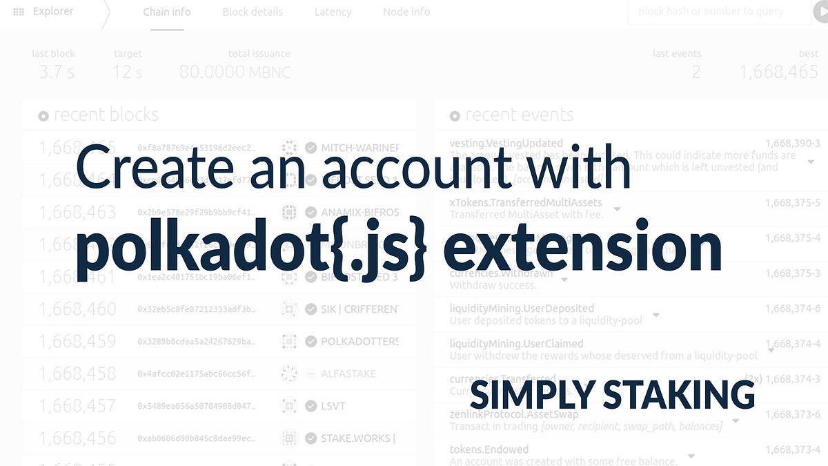 How To Create an Account With polkadot{.js} extension | by Gianluca ...