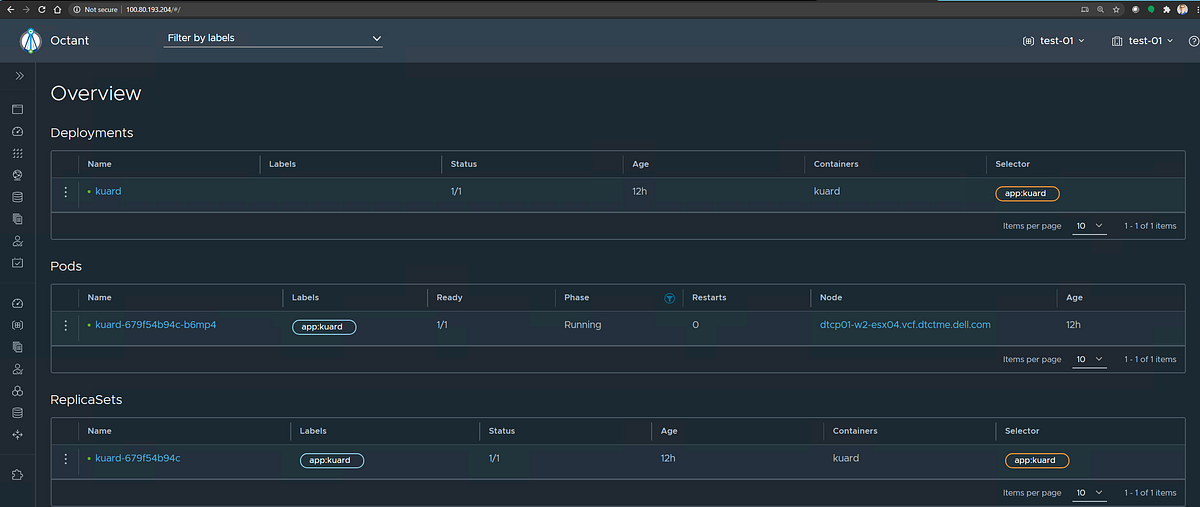 Running Octant As A Container On Vsphere With Kubernetes By David