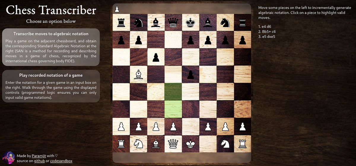 Implementing a chess transcriber in React | by Paramjit Singh | Medium