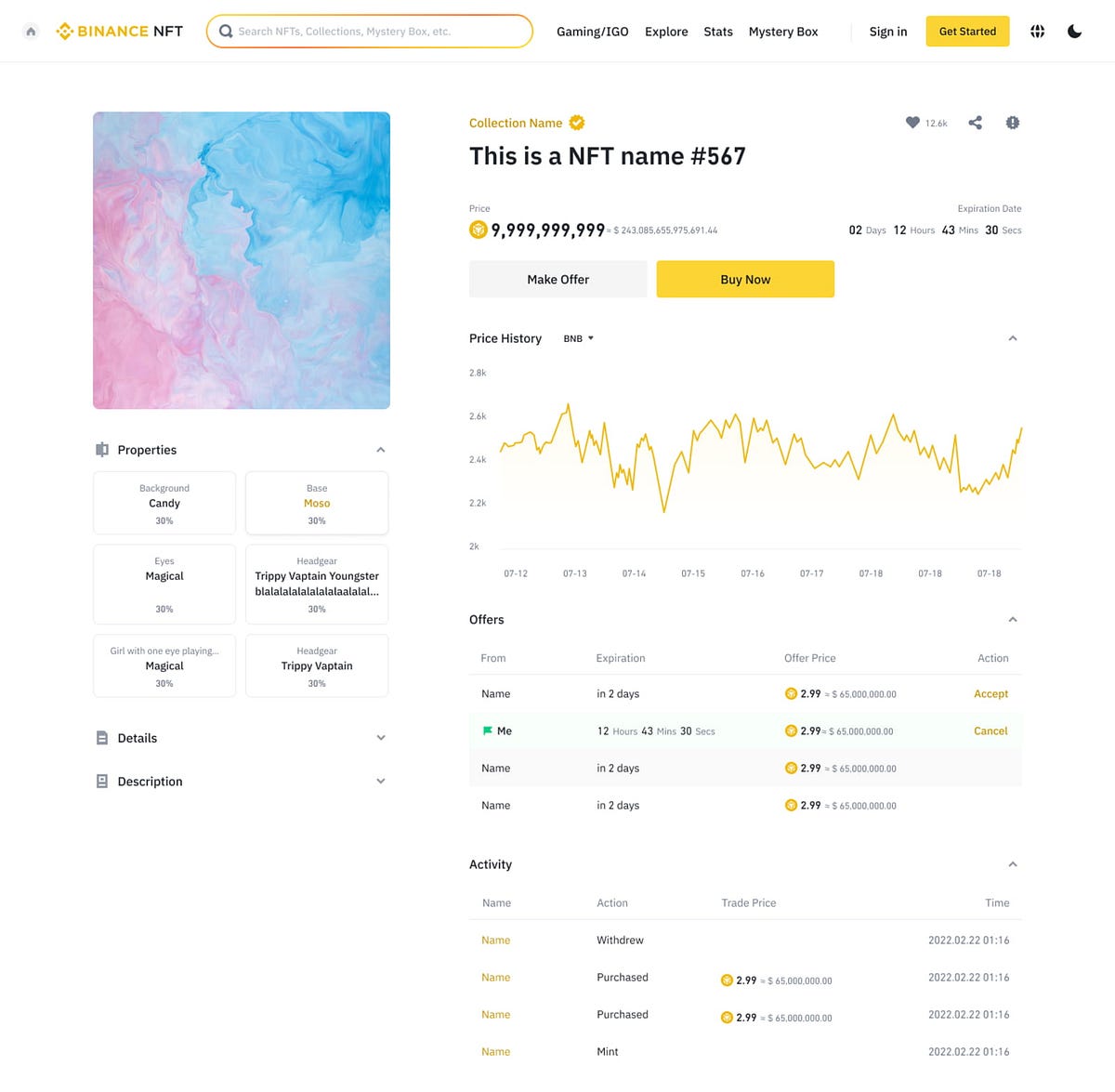 REASONS TO SELL NFTs ON THE BINANCE NFT MARKETPLACE. | by Richarddammy ...