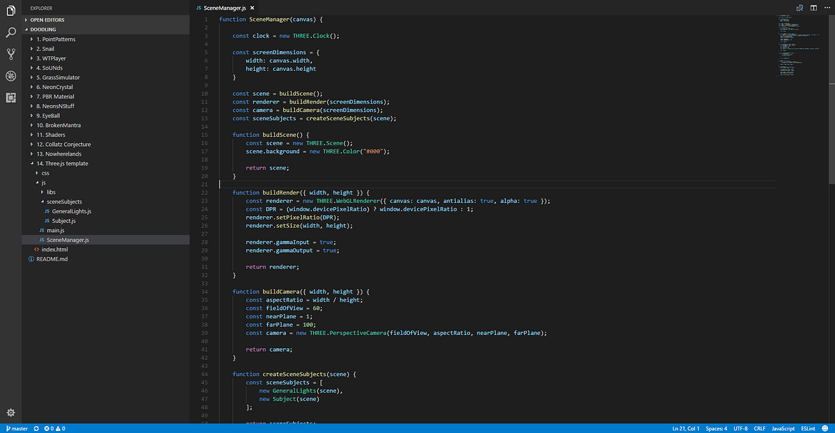 How to organize your Three.js code in a cleaner way | by Pierfrancesco Soffritti | Medium