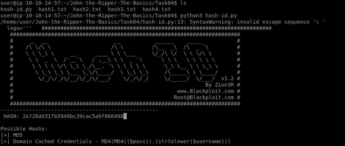 John the Ripper — The Basics (TryHackMe) — Walkthrough | by Mostafa ...