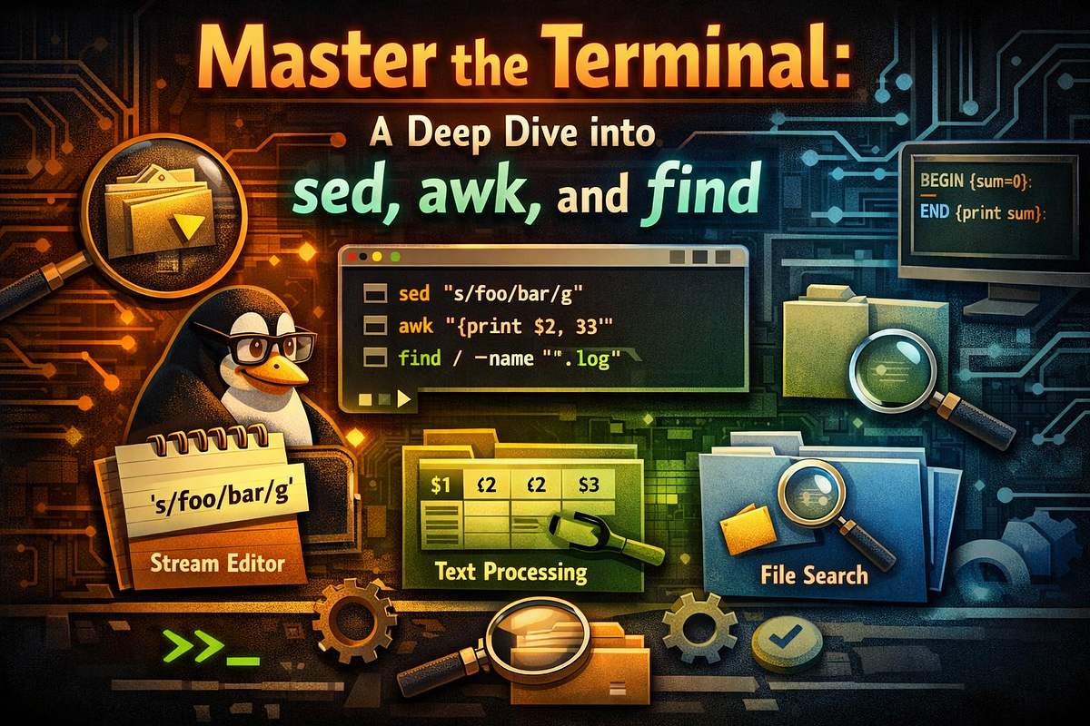 Master the Terminal: A Deep Dive into sed, awk, and find | by Sumit ...