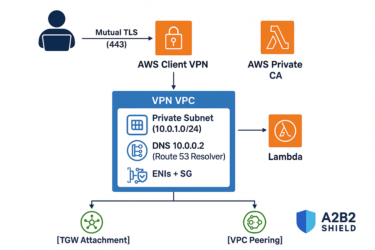 🛡️ Configure AWS Client VPN with Terraform — Full Production Build (TGW, Peering & Security Deep ...