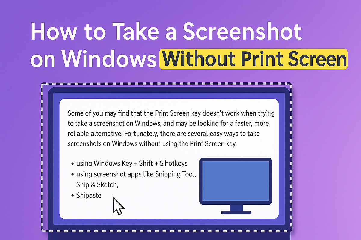 How to Take a Screenshot on Windows Without Print Screen? (5 Ways) | by ...