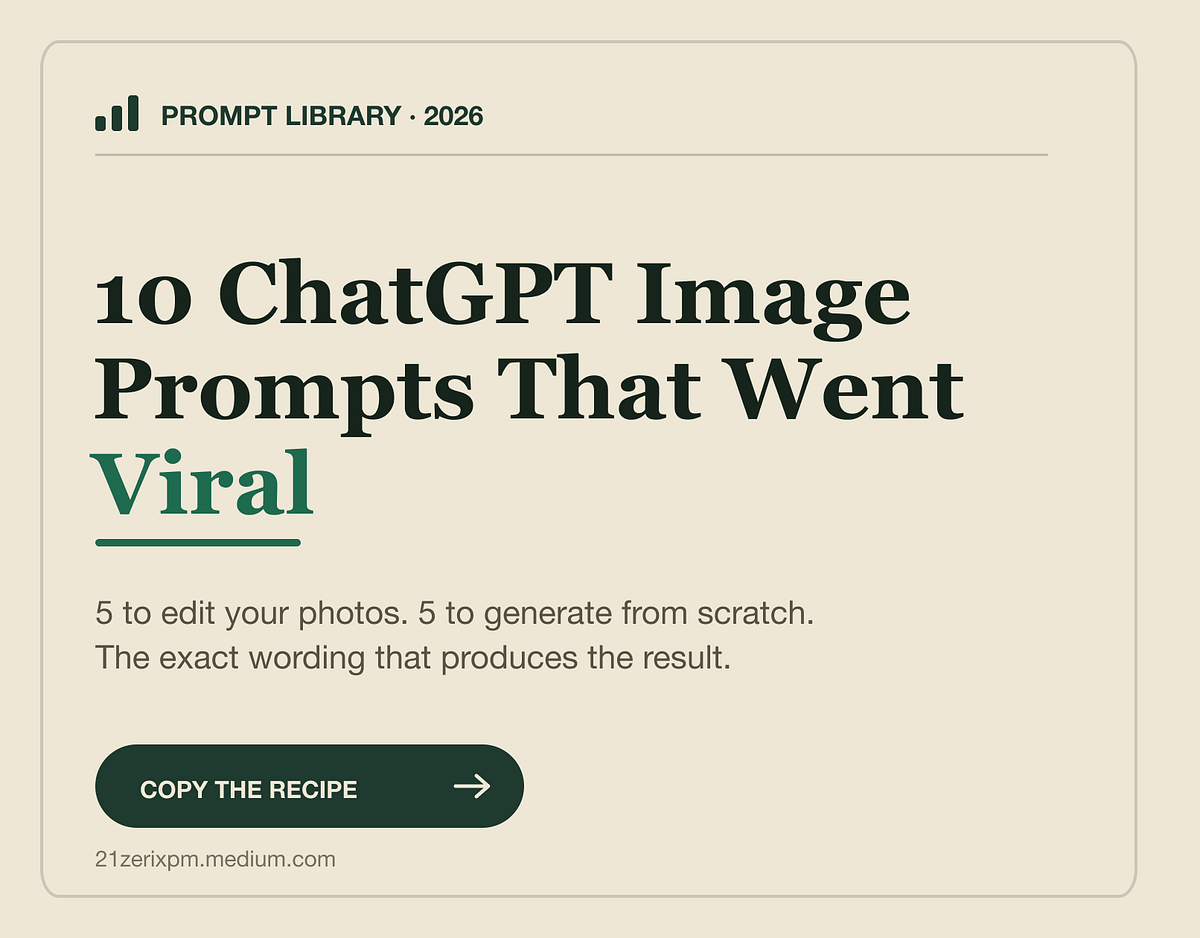 10 ChatGPT Image Prompts That Went Viral | by Jerry PM | CodeToDeploy ...