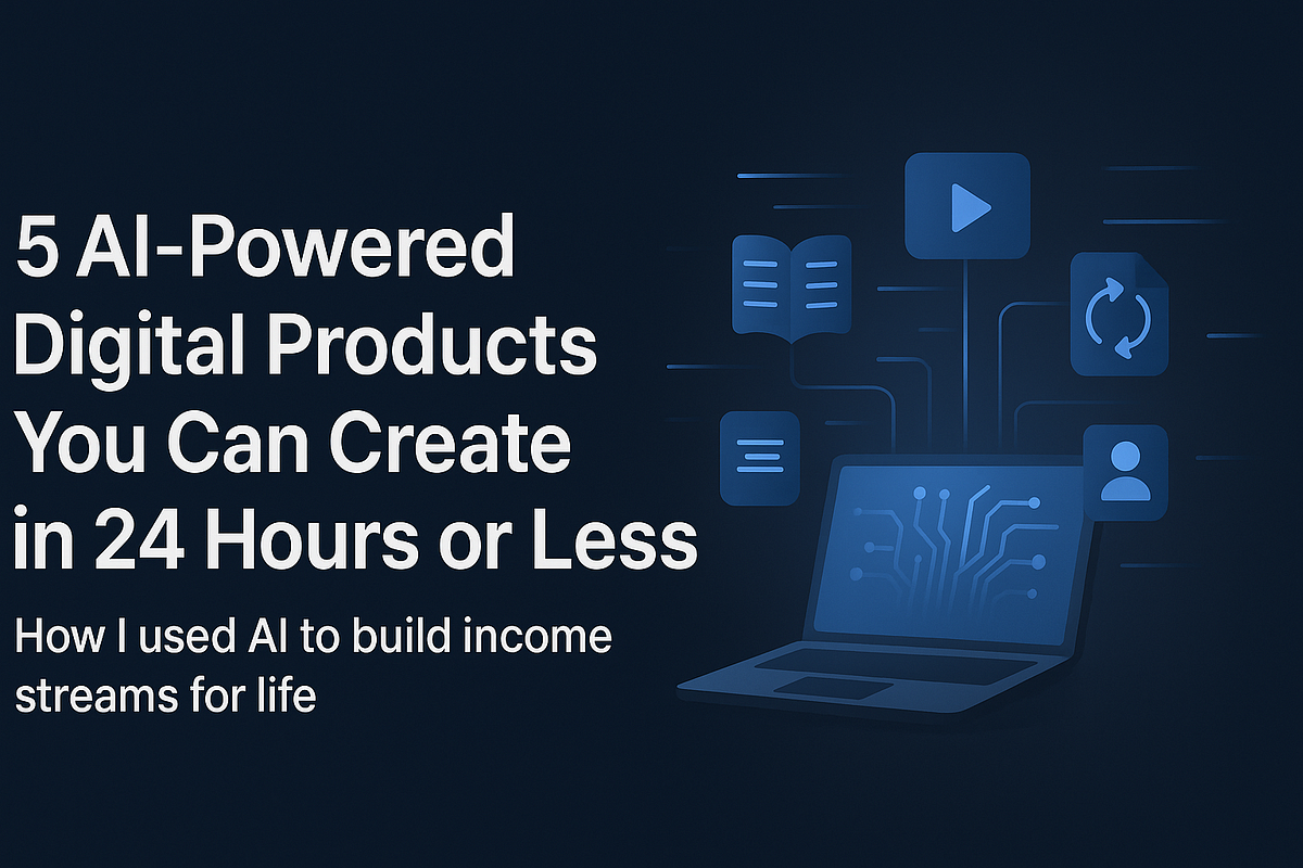 5 AI-Powered Digital Products You Can Create in 24 Hours Or Less | by Pat Ejeks | bloody sweet ...