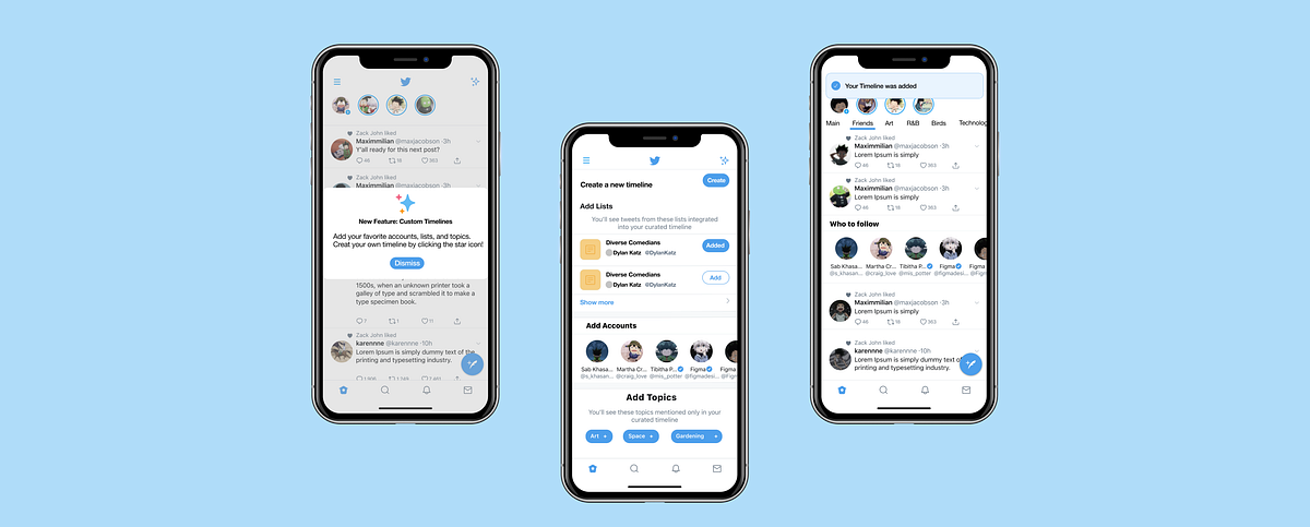 Twitter Concept: Flutter through Timelines | by Lizzie Ominsky | Medium
