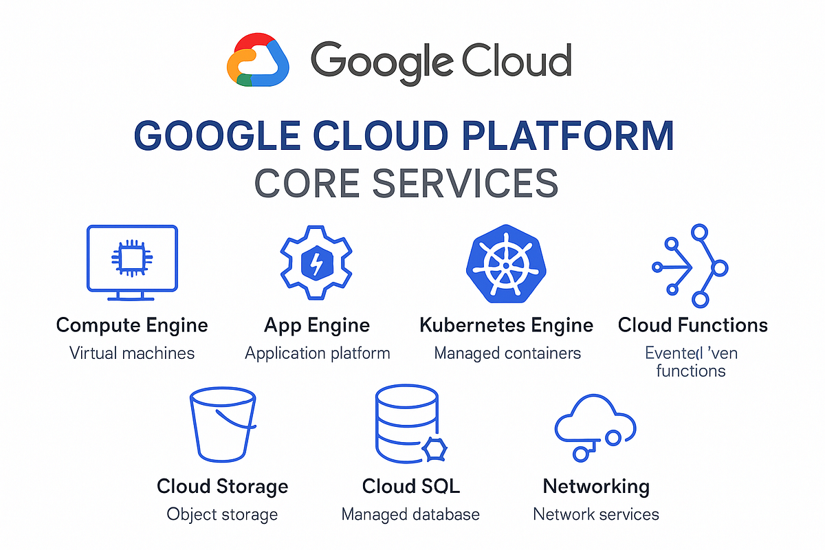 GCP Roadmap:- Step 2: Explore Core Google Cloud Services — Your Gateway to Mastering GCP ...
