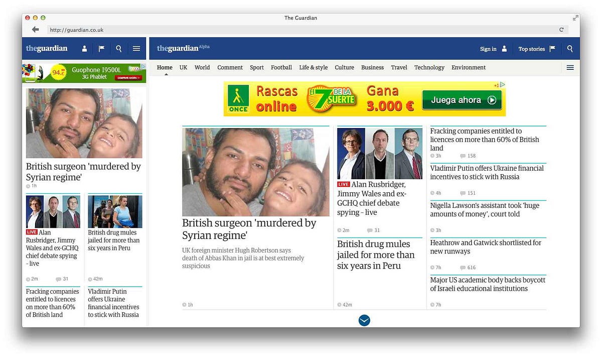 Notes on a responsive Guardian redesign | by Loz Gray | Medium