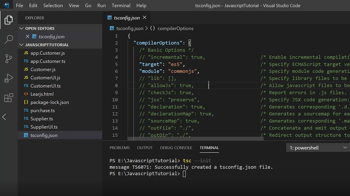 What is tscconfig file in TypeScript ? | by Shrutika Dorugade | Medium