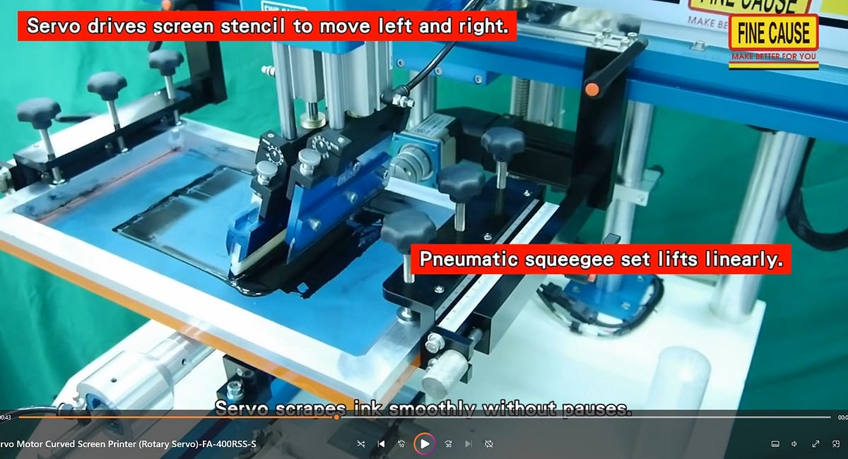 Curved Screen Printer by Servo Motor (Rotary Servo)-FA-400RSS | by ...