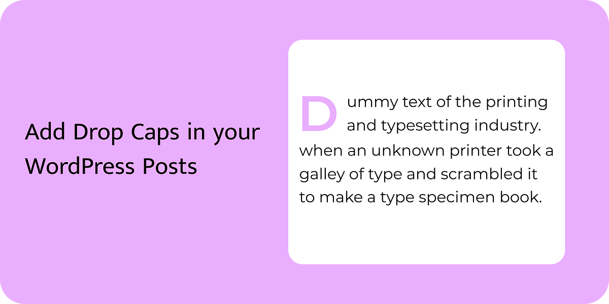 Adding Drop Caps In The Wordpress Posts With And Without Plugins By 4787