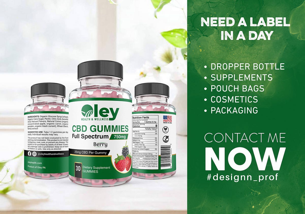 CBD Label Design - product packaging design - Medium