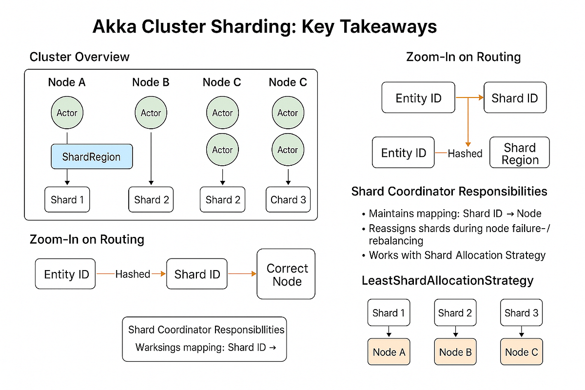 Akka Cluster Sharding 101. Akka Cluster Sharding is a strong Akka… | by Amit Lokare | Medium