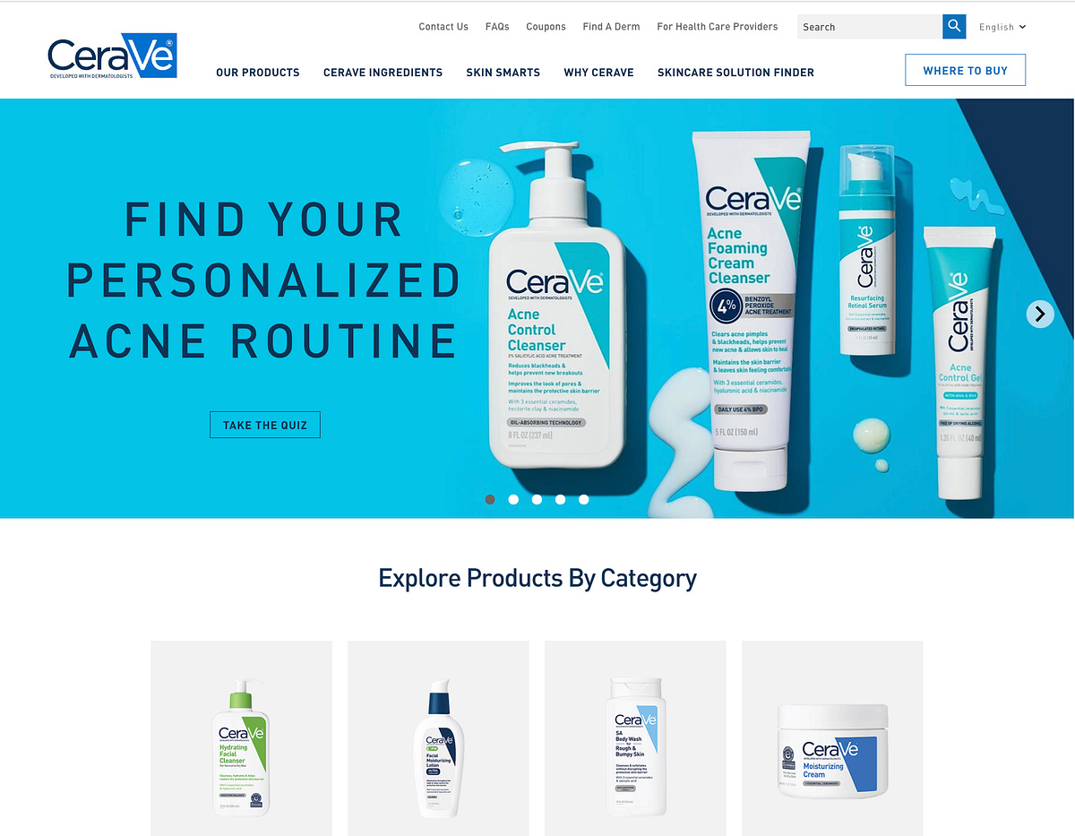 Navigating Beautiful Skin: UX of CeraVe | by Yinxiao Jiang | Marketing ...