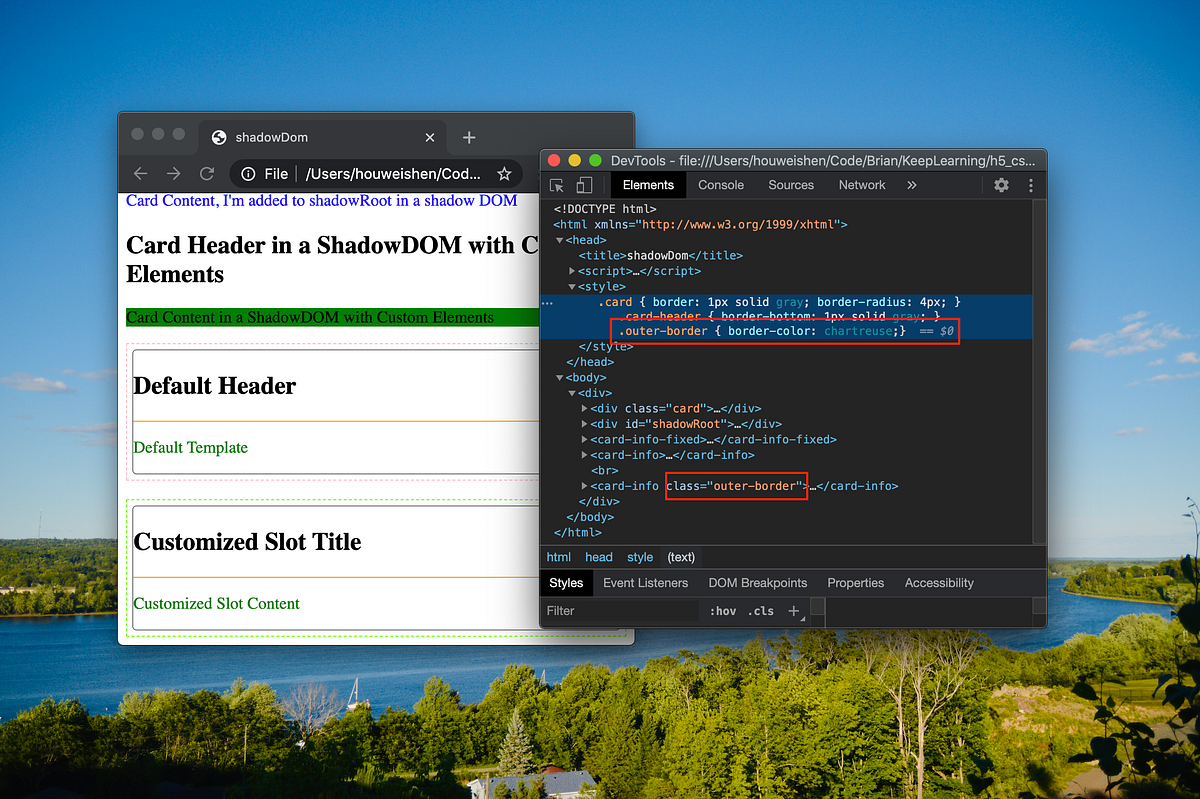 UI 09: Card with Web Components: ShadowDOM, Custom Element and Template/Slot | by Brian Shen ...