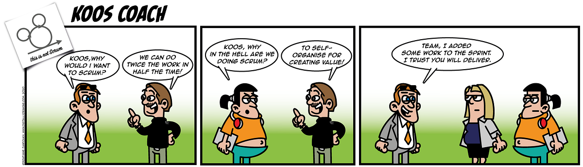 Koos Coach comic: Why scrum?. When Scrum was introduced, it was… | by ...