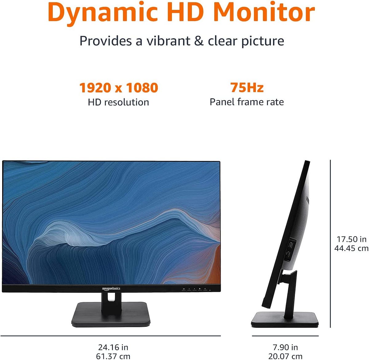 Amazon Basics 27 Inch Monitor Powered with AOC Technology, FHD 1080P ...