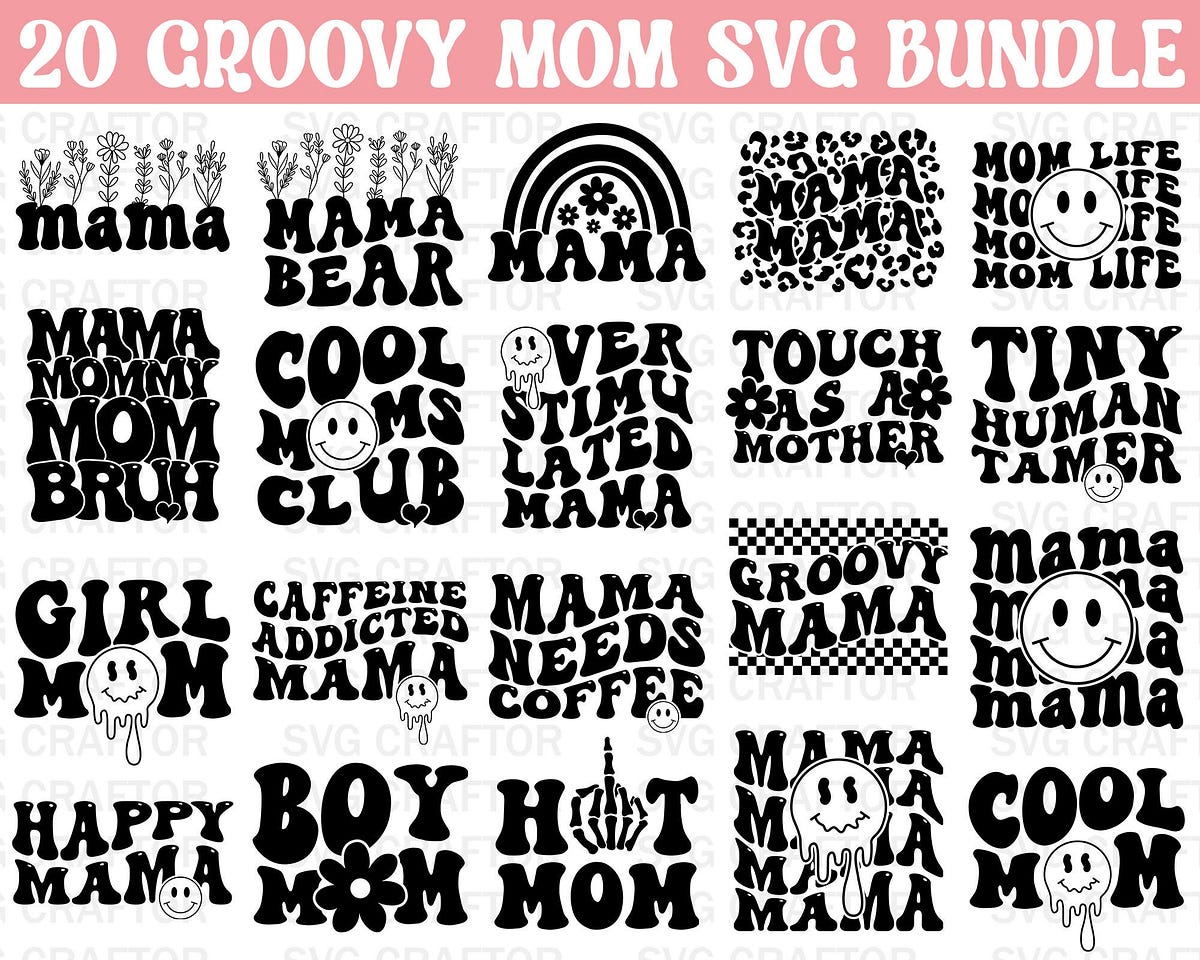 Groovy mama svg, Mama svg, mom svg, boho mama svg, groovy svg, mama ...