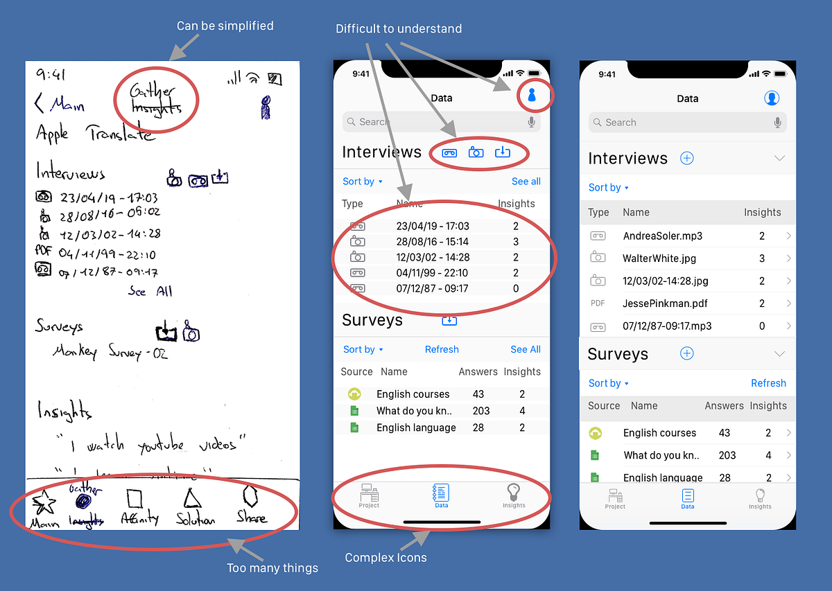 iNsight — Native Mobile App design report | by Alexis Frantz | Medium