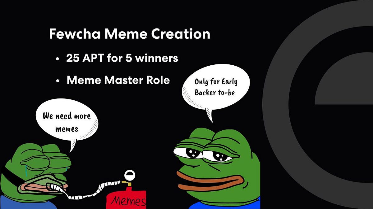 🐸 Backer-To-Be Mini Event: MEME CREATION! | by Fewcha Move Wallet | Medium