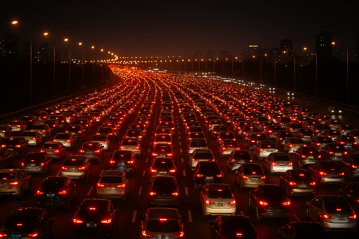 Did You Know… China’s 36-Lane Highway Turned into a Sea of Red Lights ...