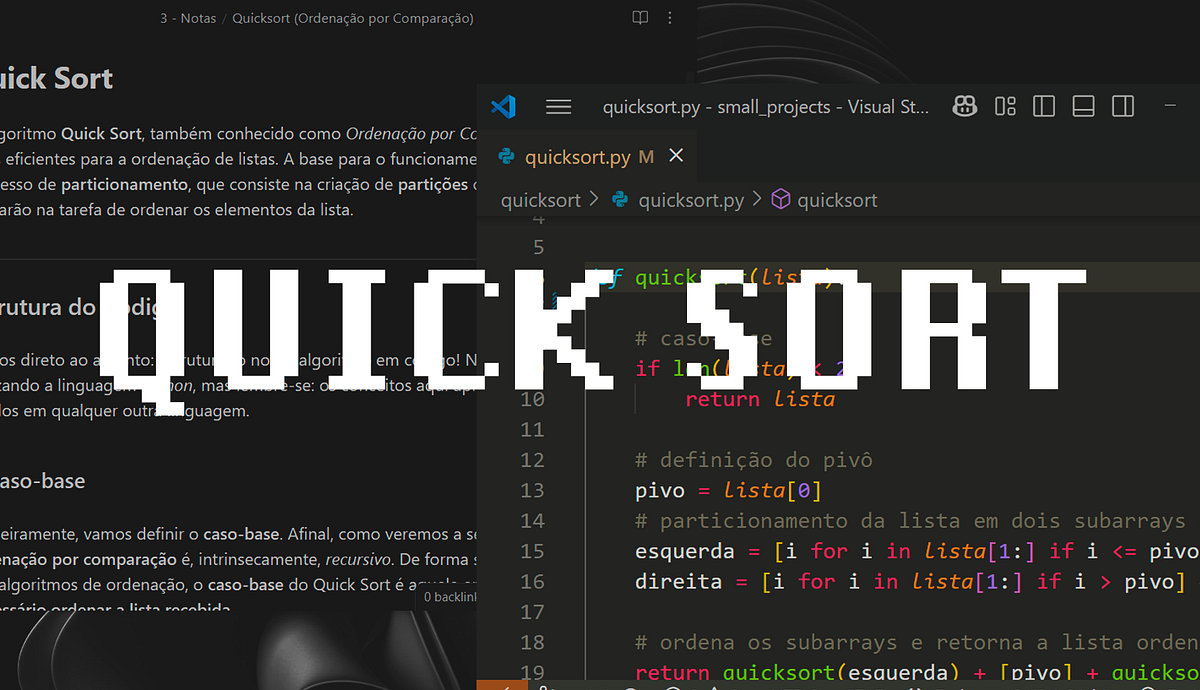 Algoritmo Quick Sort (Ordenação por Comparação) | by Ricardo d'Avila ...