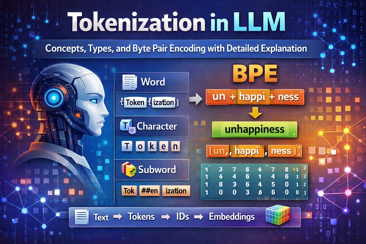 Tokenization in LLM: Concepts, Types, and Byte Pair Encoding with ...