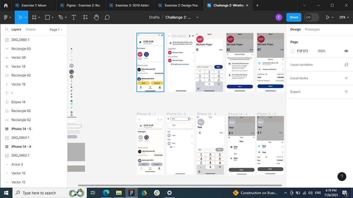 Prework: Wireframing-Challange 2 I like the PayPal mobile app structure ...