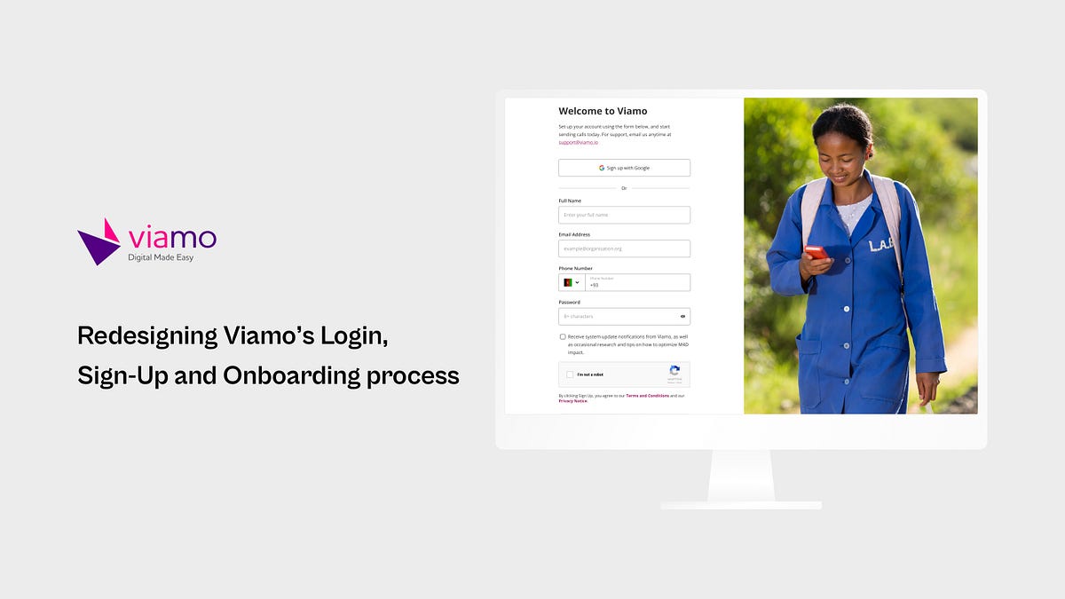 Redesigning Viamo’s Login, Sign-Up and Onboarding process | by Ehioze ...