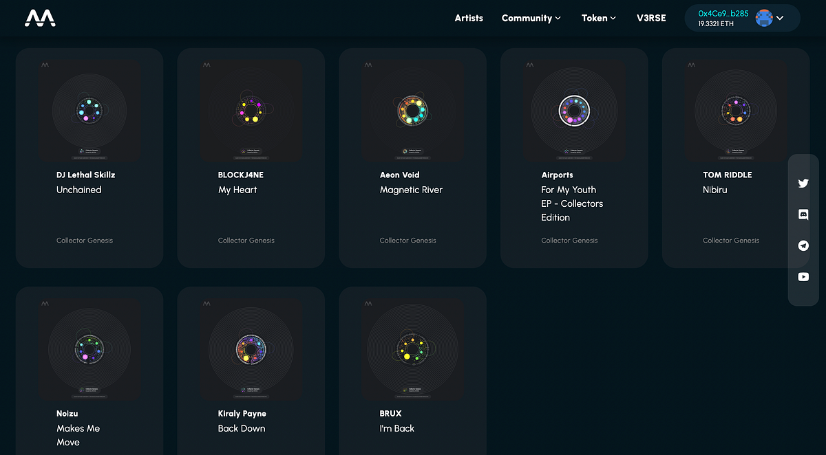MODA.AUDIO: Genesis NFT Player. Check out website enhancements now live ...