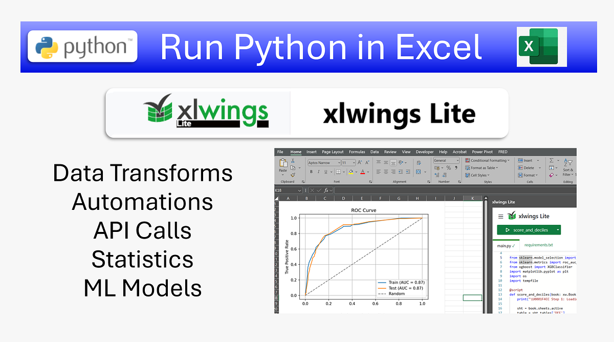 Python workflows inside Excel with xlwings Lite (free) — powerful | by Amar Harolikar | Medium