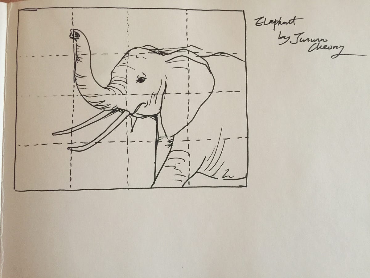 Tracing of an elephant. Tracing of an animal of my choice. | by Junwoo ...
