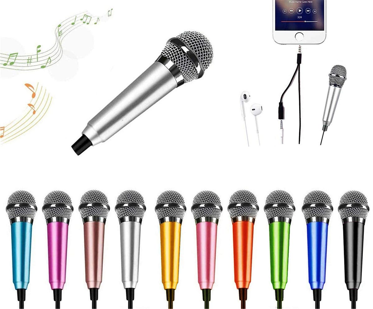 mini 3 5mm stereo recording desktop sing chatting karaoke microphones ...