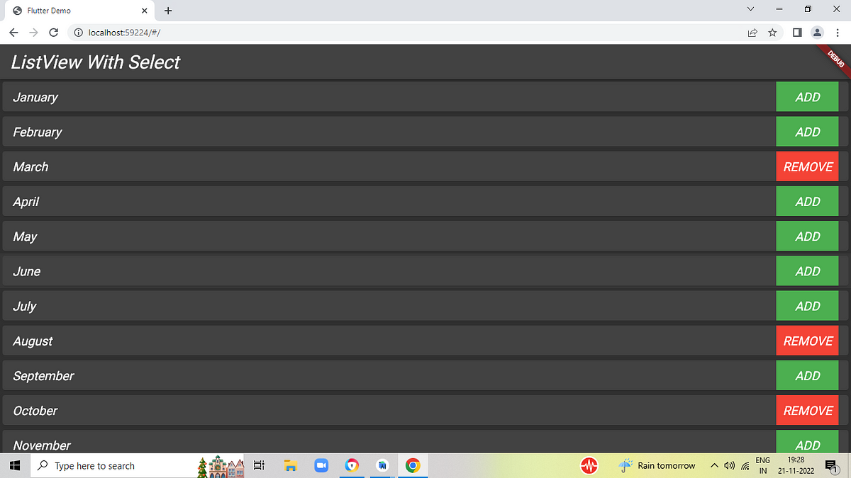 Listview With Select And Deselectaddremove Flutter By Pandiyan Mani Medium