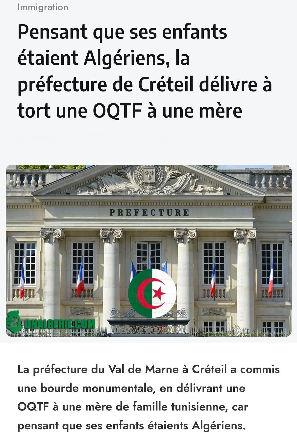Une Décision Injuste et Inhumaine: La Préfecture du Val-de-Marne sous ...