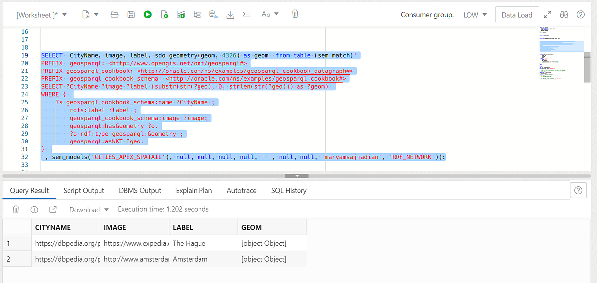 Using APEX with GeoRDF Graphs on Oracle Autonomous Database | by Maryam Sajjadian | Apr, 2023 ...