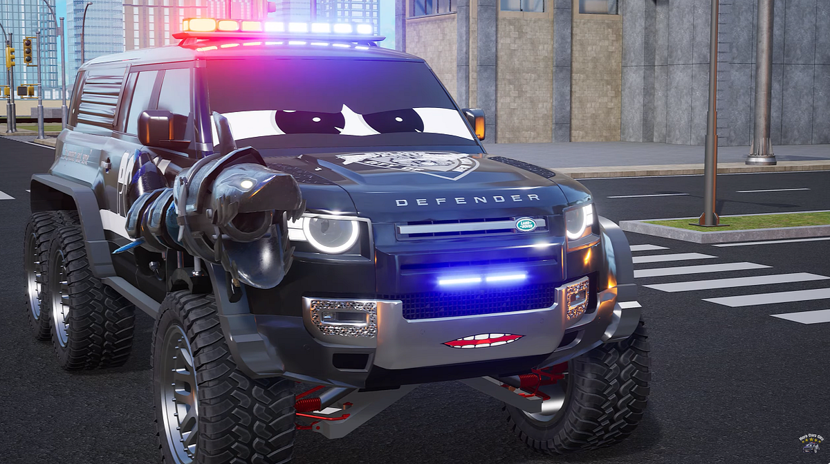 Police Cars Action-Packed Dino Trap Adventure | Dino Capture Mission ...