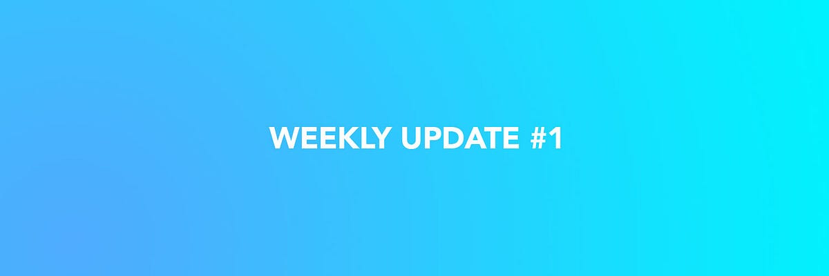 Weekly Update #1. Transparency is a core value that we at… | by Harsha ...