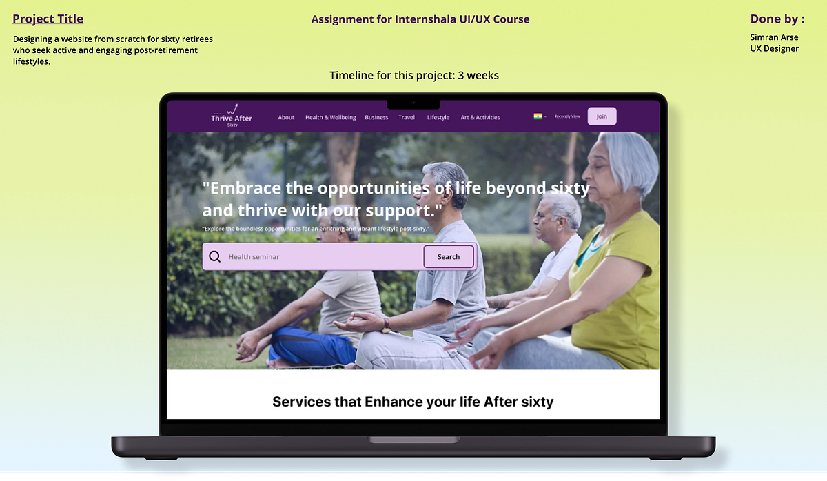 A UX Case Study — Designing a Website From Scratch for Sixty Retirees ...