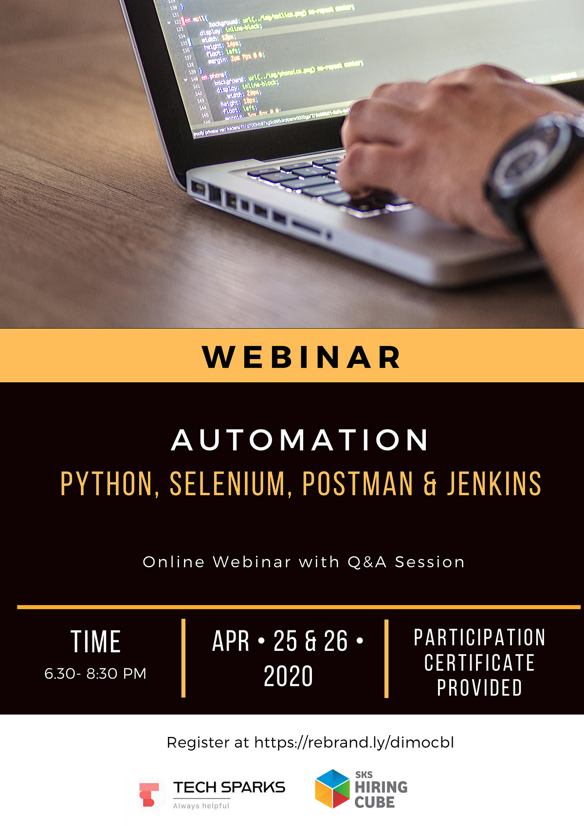 We Are Happy To Announce Our 2nd Webinar On The Topic “ Automation Python Selenium Postman