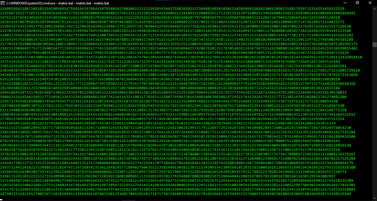 How to get a matrix effect on cmd (command prompt). | by Zaid | Medium