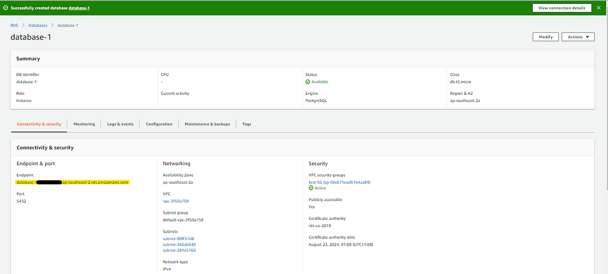 Setting Up Postgresql Database On A Aws Rds Instance And Troubleshooting Steps By Nivi 9049